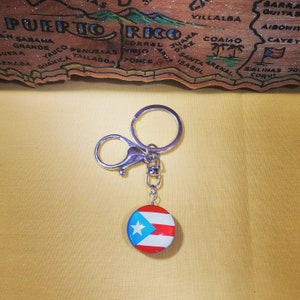 Puerto Rico Flag Keychain - Etsy