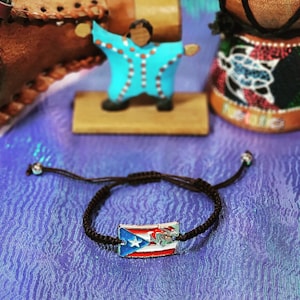 Puerto Rico Flag Adjustable Bracelets - Etsy