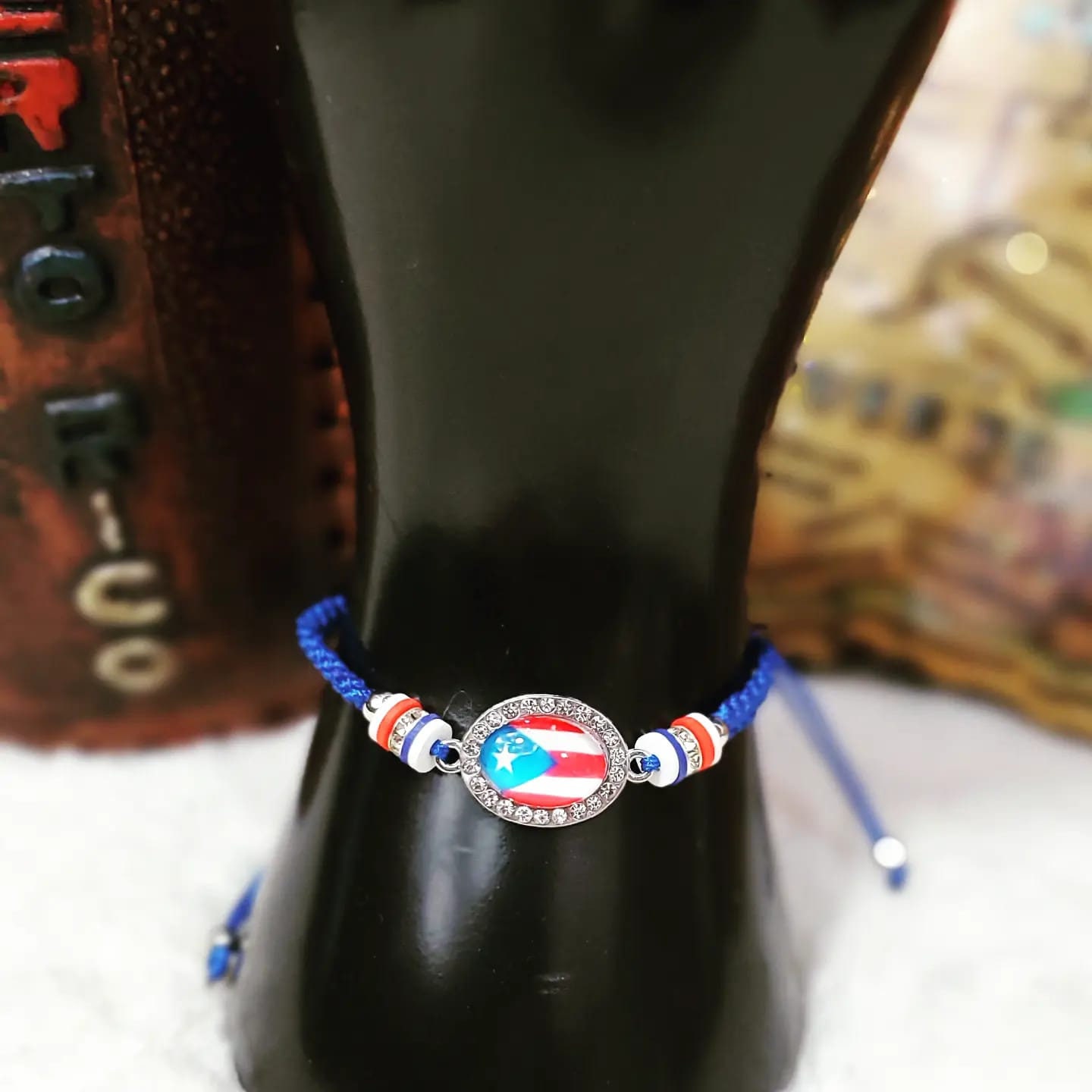 Puerto Rico Beaded Breacelet With White Stones - Etsy
