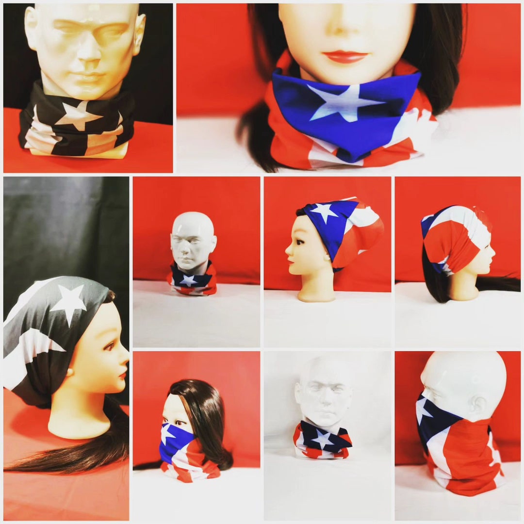 Puerto Rico Flag Multi Scarf High Quality Sports Head Gear, Mask, Face ...