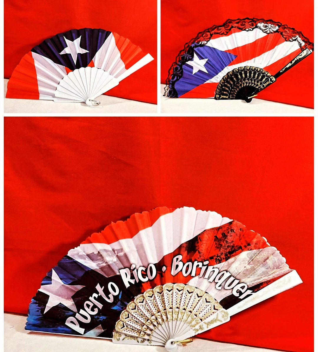 Puerto Rico Flag Hand Fan (9 Inches Tall) - Etsy