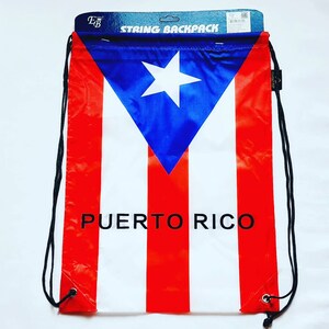 Puerto Rico Flag String Backpack 17x12inches - Etsy