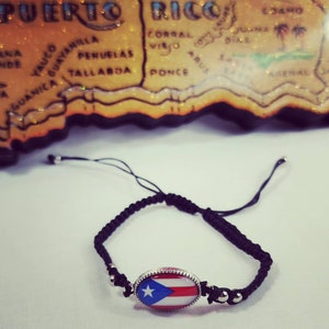 Puerto Rico Flag Adjustable Beaded Bracelets - Etsy