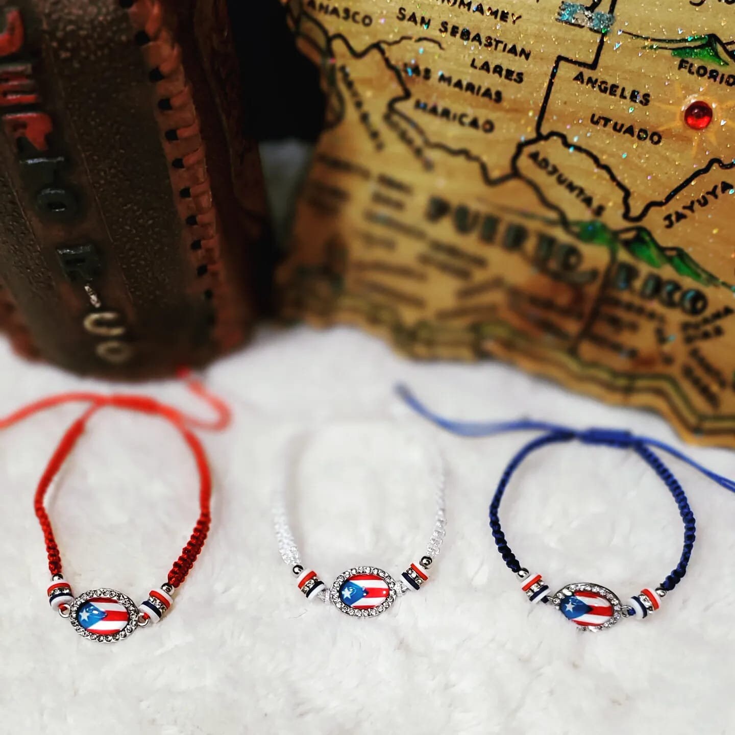 Puerto Rico Beaded Breacelet With White Stones - Etsy