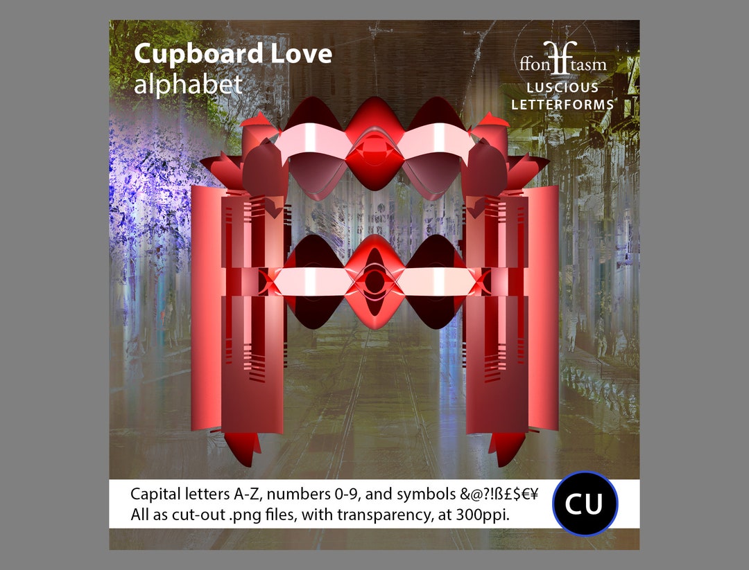 Cupboard Love Alphabet Digital Cut-out Letters and Numbers for Graphic ...