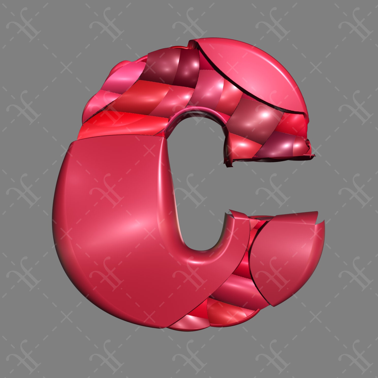 Pink Blancmange Alphabet - Digital Cut-out Letters and Numbers for ...