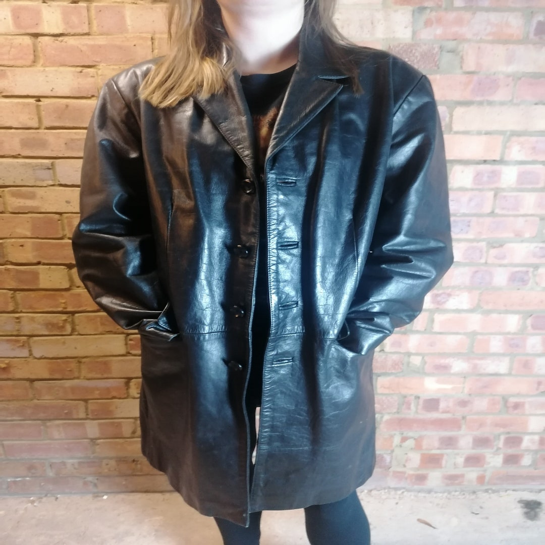 Vintage 1980s Leather Jacket Unisex Vintage Fashion Genuine Leather ...