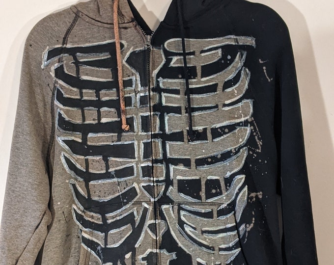 Skeleton Zip Hoodie - Etsy