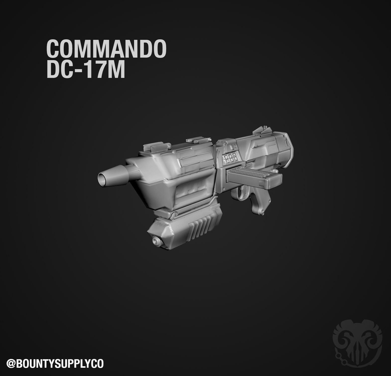 Dc-17m Blaster Rifle 1:12 Scale Black Series - Etsy