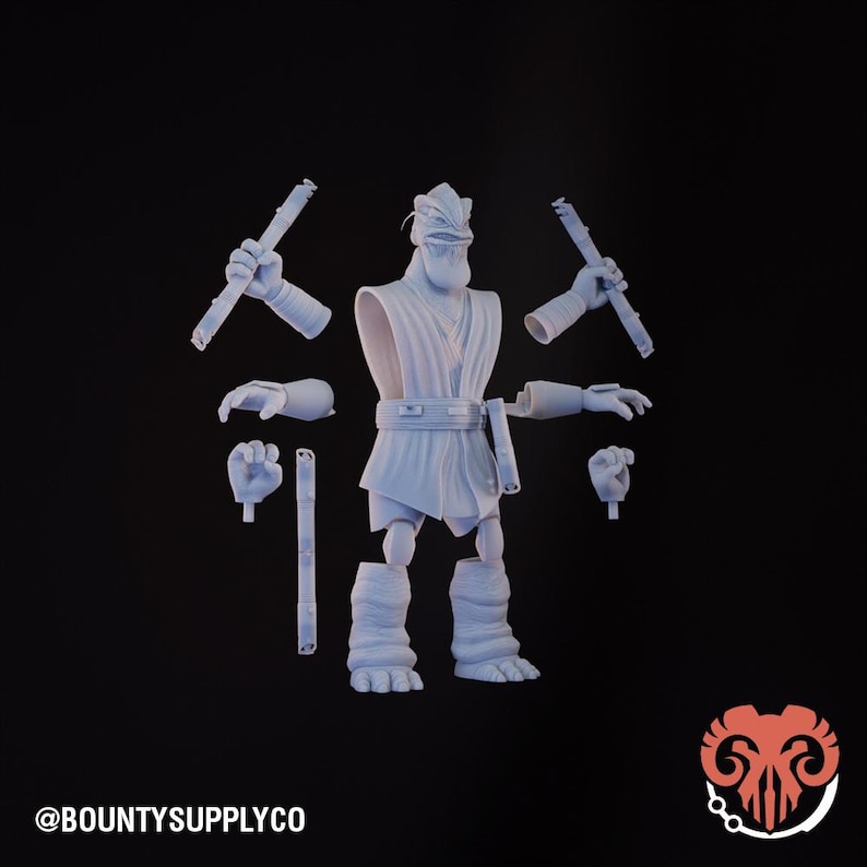 Pong Krell Custom Kit - Head & Arms - 1/12 Scale - Clone Wars / Black ...