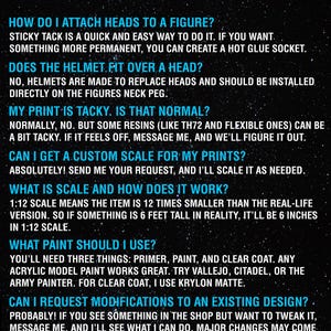 Old Man Rex Head (1:12 Scale) Black Series - Etsy