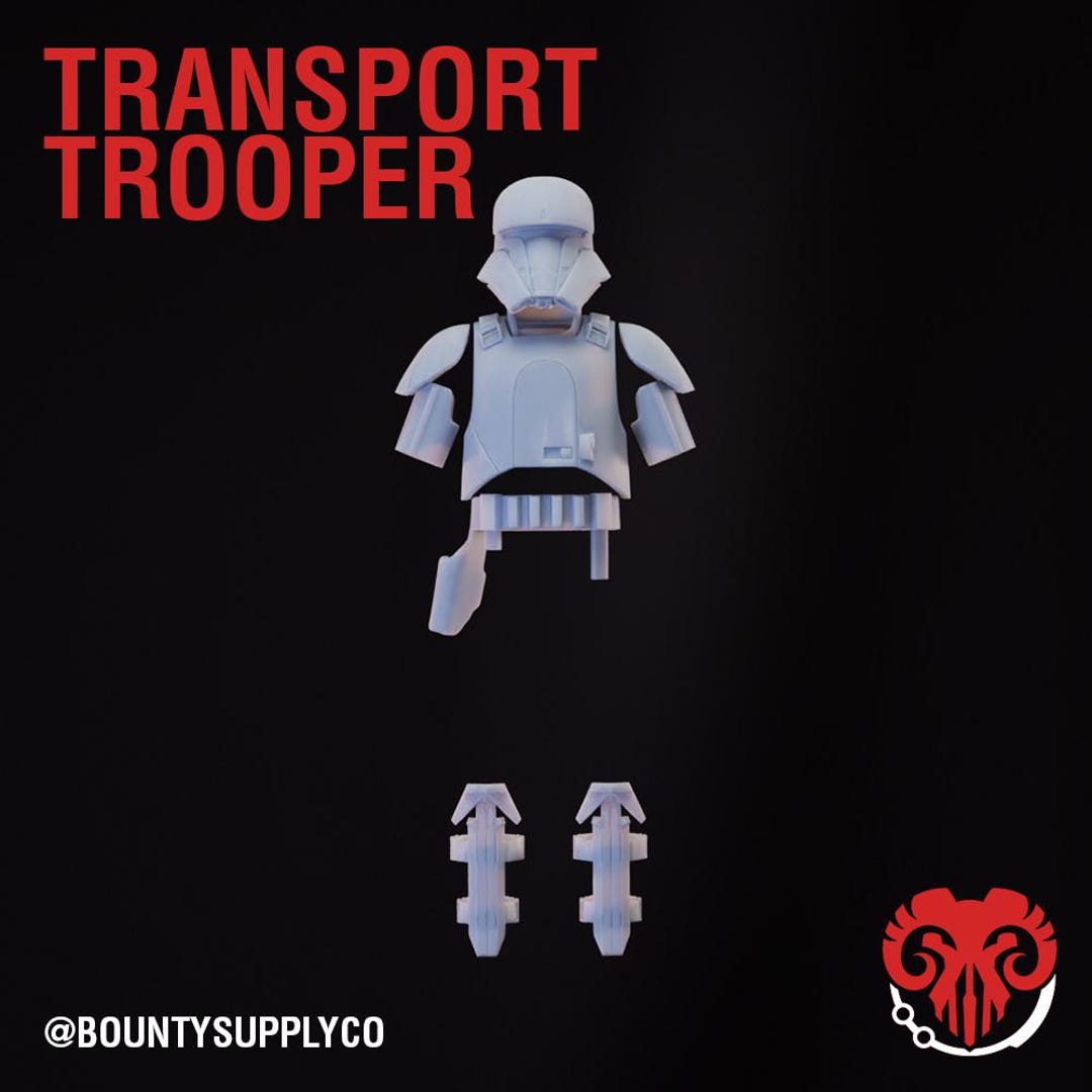 Imperial Transport Trooper - Tank Driver Armor Kit (1:12 Scale) Black ...