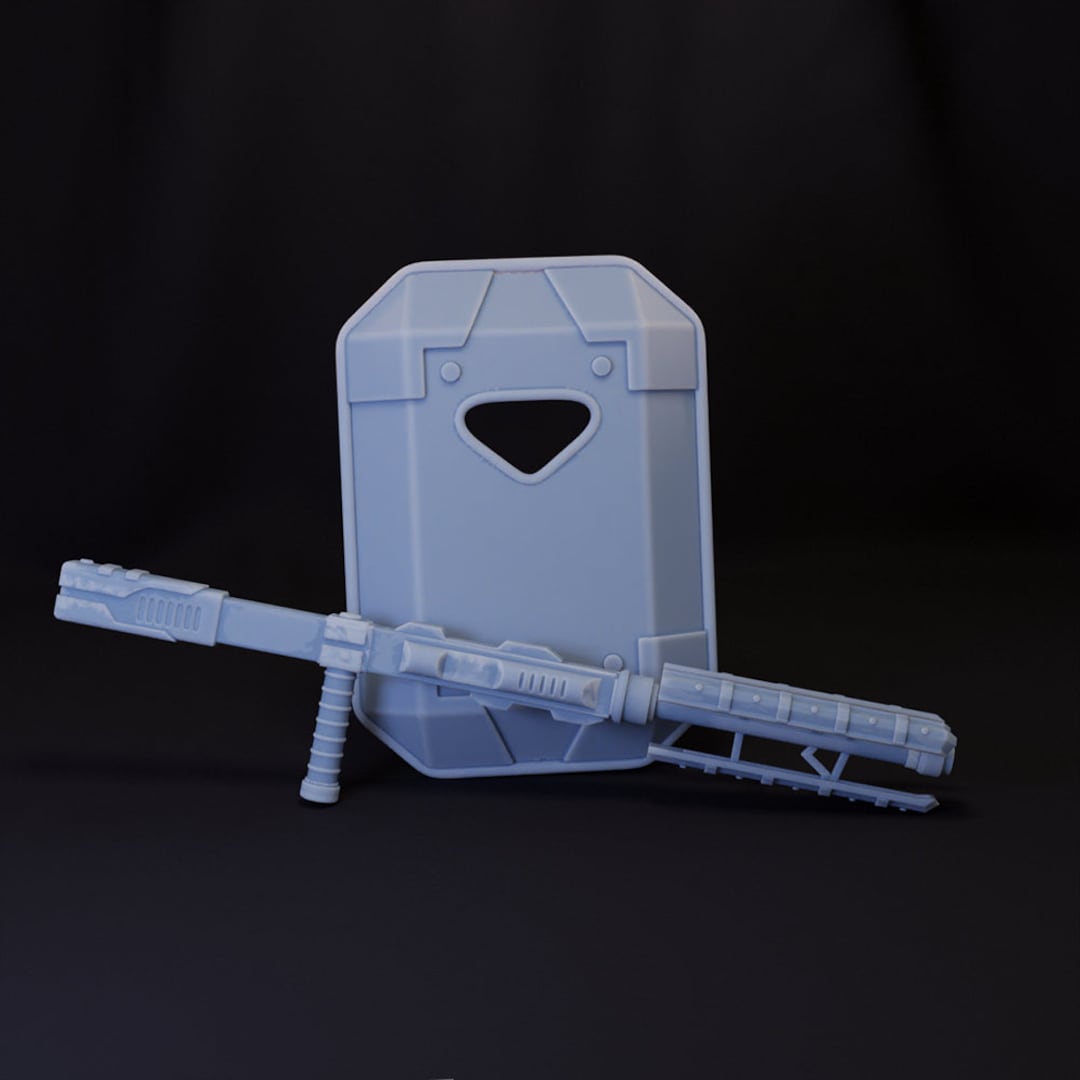 Imperial Super Commando Baton & Shield - the Mandalorian (1:12 Scale ...