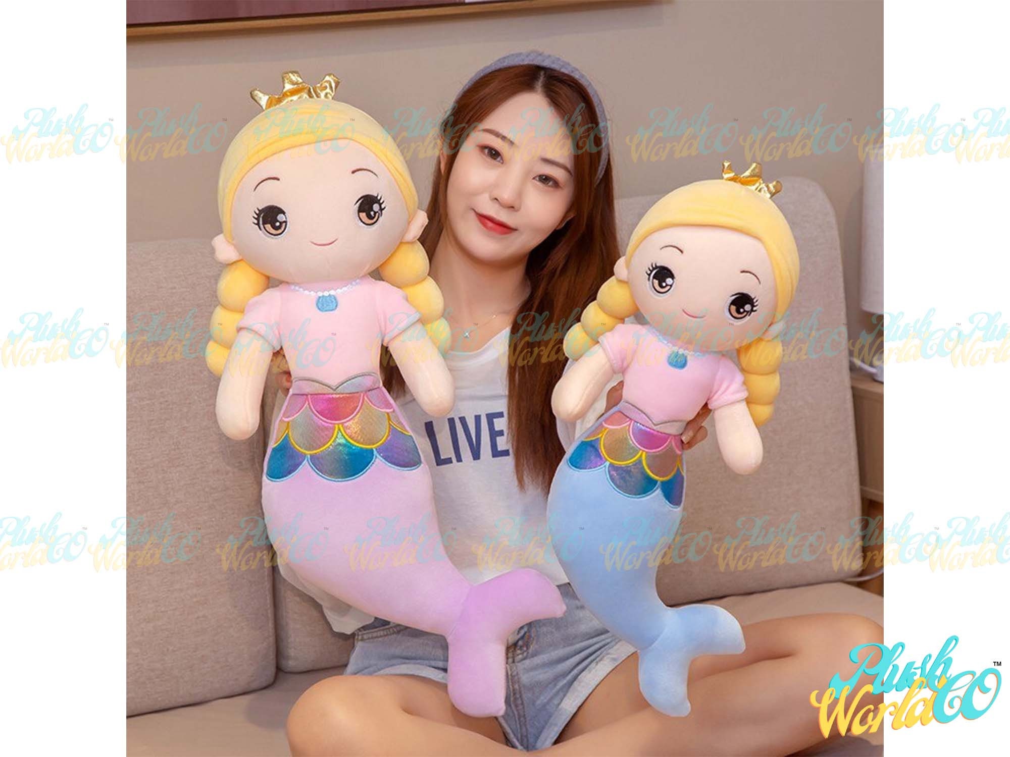 120CM Mermaid Plush Giant Mermaid plushies Cute Double | Etsy