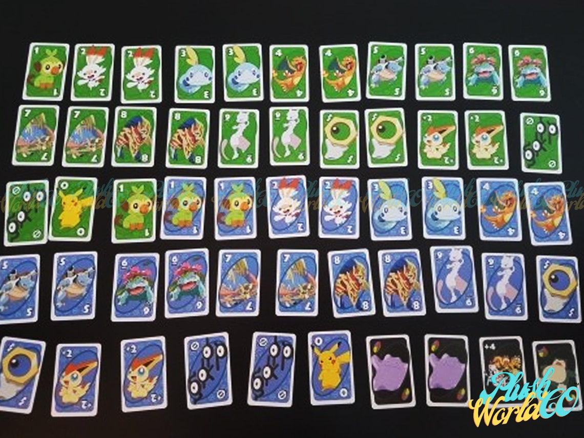 Pokemon Uno Cards Pokemon Trading cards Kids Playing cards | Etsy