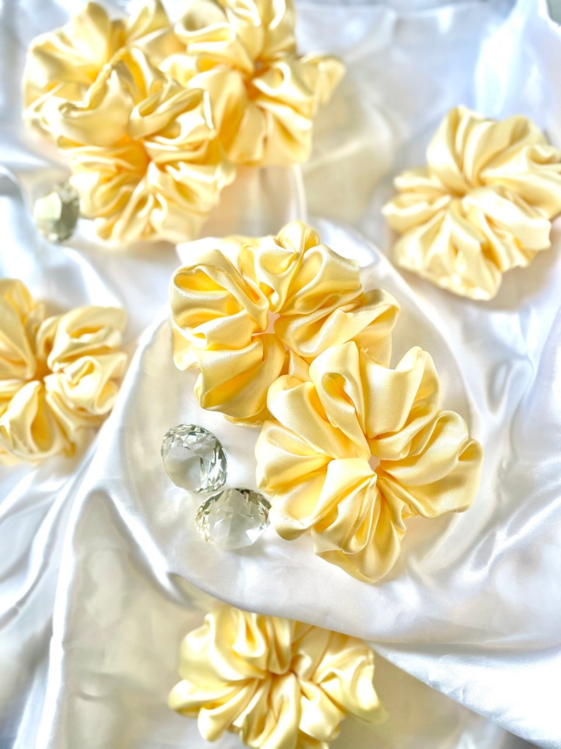 Butter Yellow Silky Scrunchie - Etsy