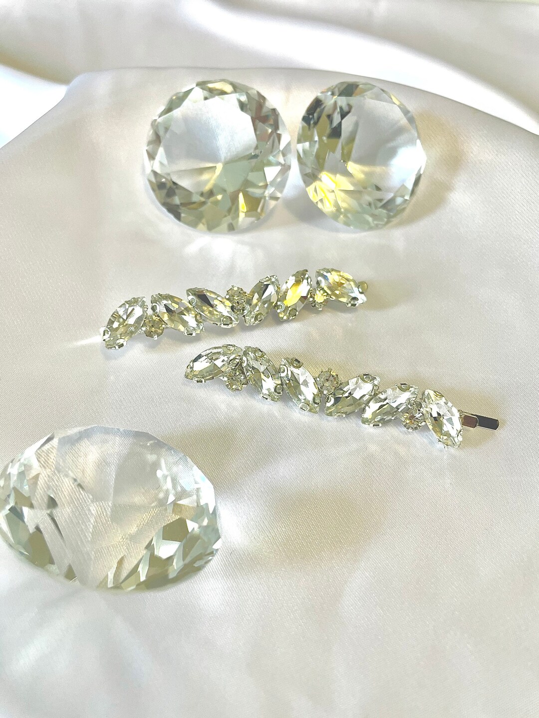 Crystal Silver Bridal, Bridesmaid, Prom Silver Hair Pin Set - Etsy