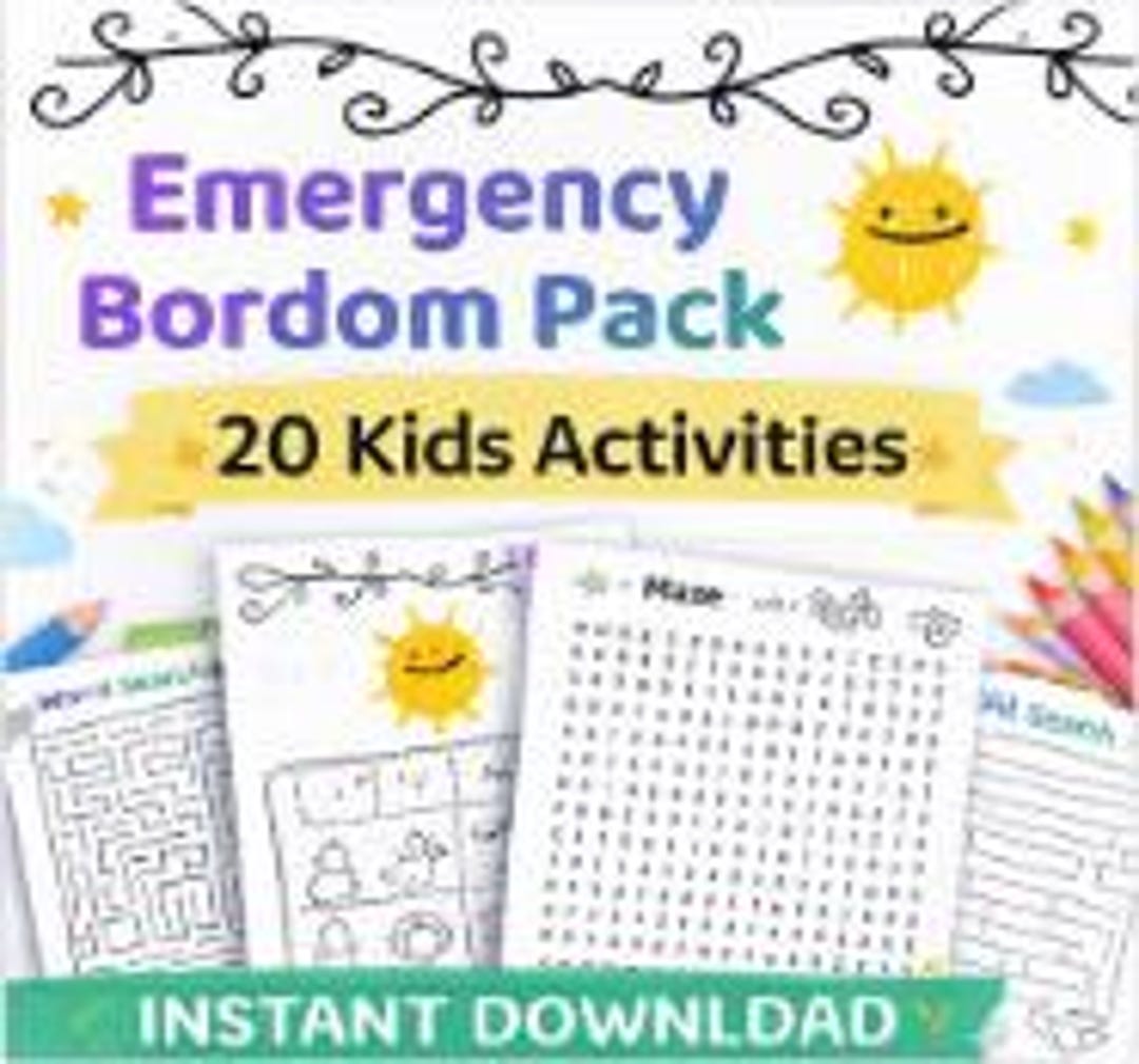 Kids Activity Pack Printable | 20 Screen-free Games, Worksheets ...