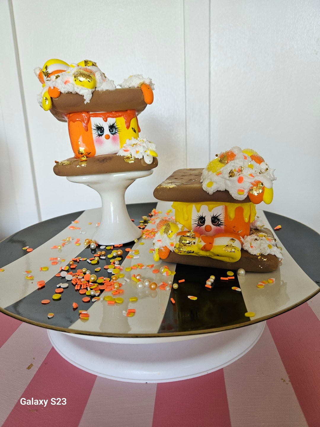 Halloween Candy Corn S'more's Mug Topper, Halloween Fake Food Coffee ...