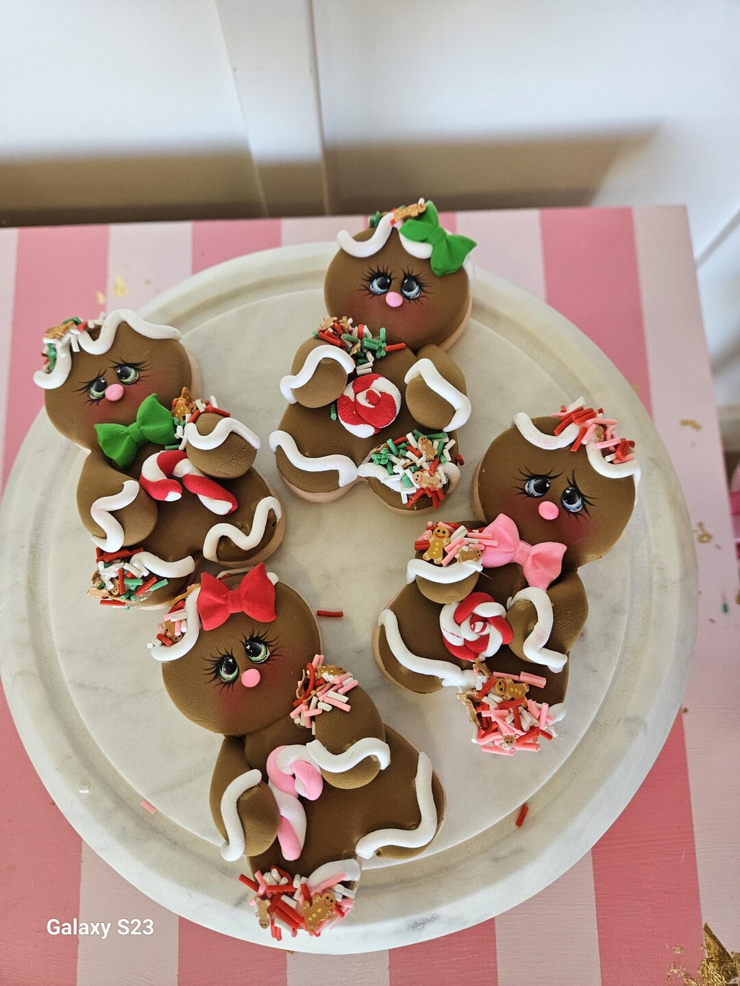 Gingerbread Fake Bake Cookies, Gingerbread Tier Tray Decor, Gingerbread ...