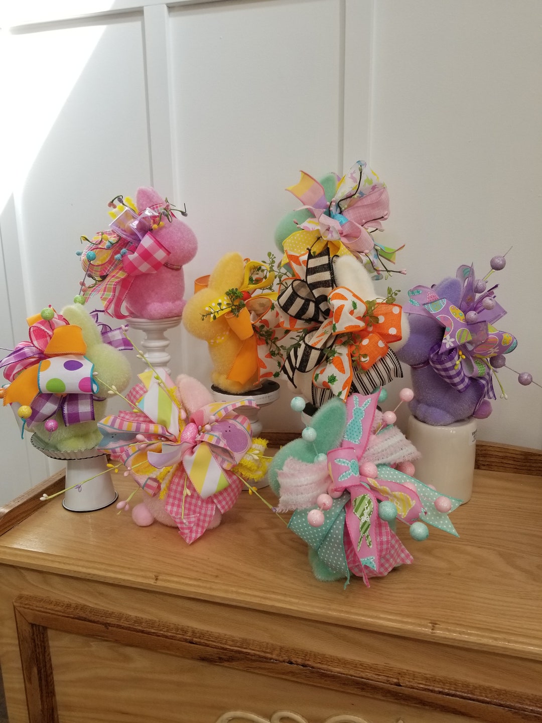 Flocked Bunny, Flocked Easter Bunny, Bunny Decor, Flocked Bunny Decor ...