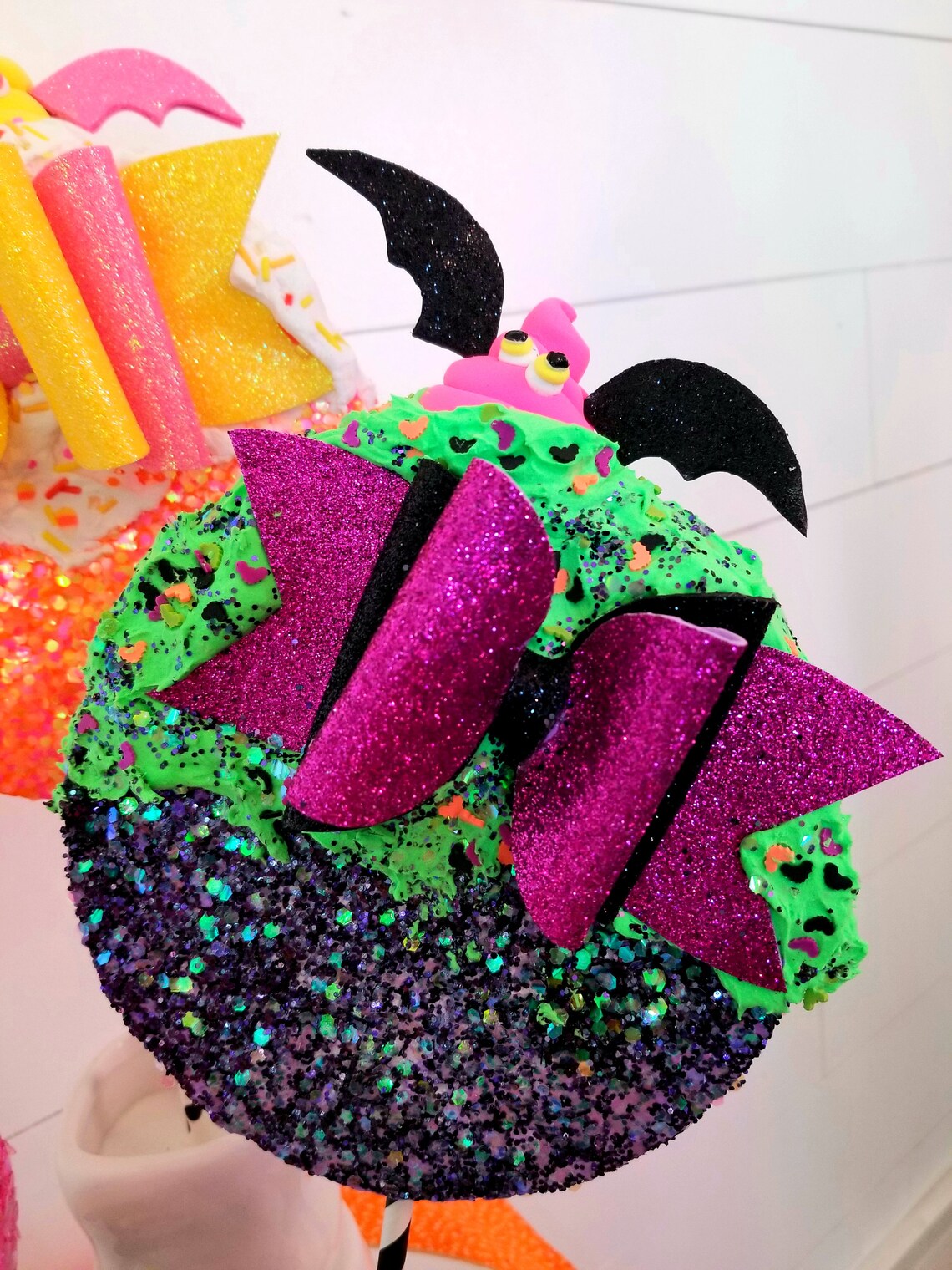 Set of 3 Halloween Bat Fake Bake Lollipops With Whip Bats - Etsy