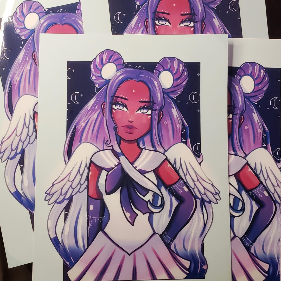 Sailor Moon Angel Print | Angelic Fashion Black Girl Magic Art Magical ...