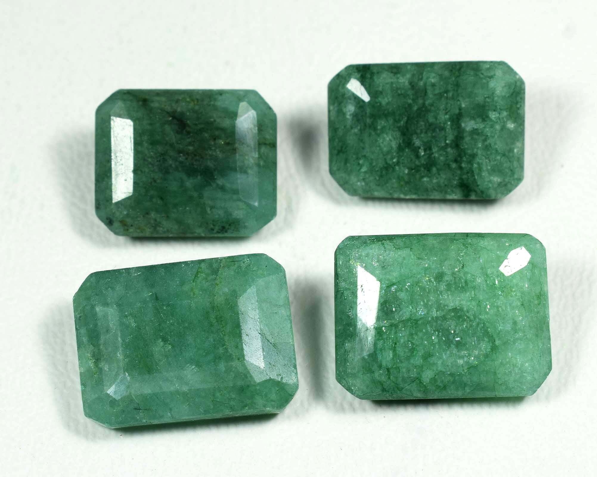 34 Cts 4 Pcs Natural Green Octagon Cut Stone Emerald Octagon | Etsy