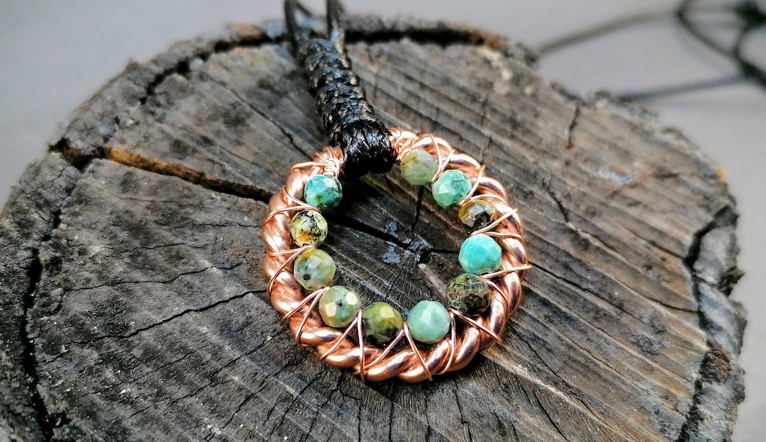 Lost Cubit 177mhz Tensor Ring Pendant With African Turquoise 1/8 Cubit ...