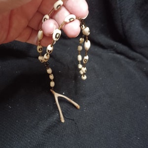 Hoodoo Rosary Prayer Beads With Black Eyed Peas and Chicken Wishbone - Etsy