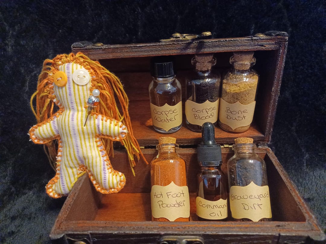 Hoodoo Voodoo Doll Apothecary Box A Selection of Rare Items, One-of-a ...