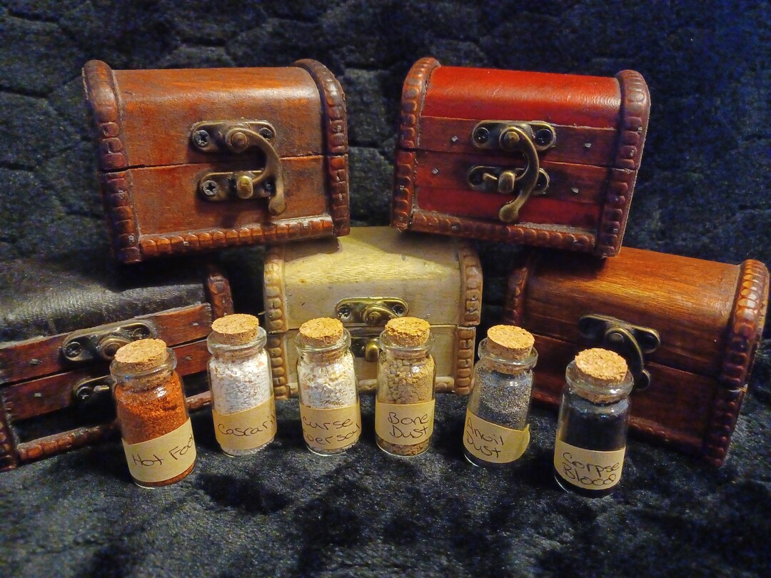 Hoodoo Apothecary Box ~ Bone, Blood, Curse Reversal, Cascarilla, Anvil ...