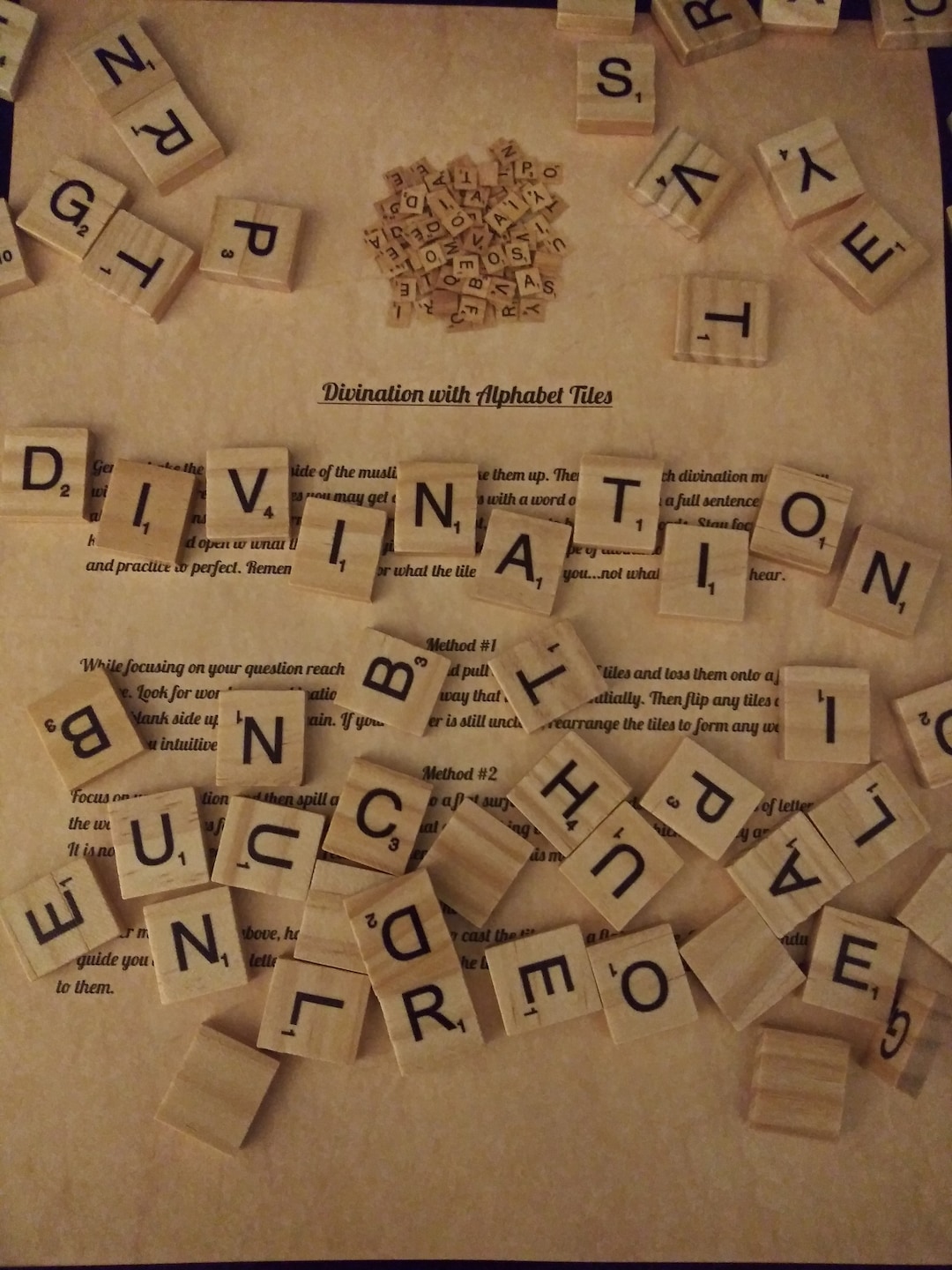 Divination With Letter Tiles Set - Etsy