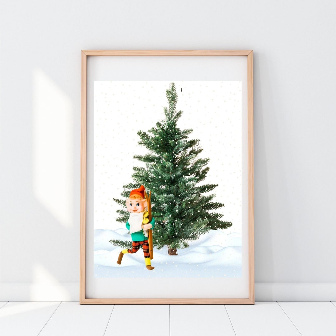 Ski Bum Vintage Elf Digital Print - Etsy