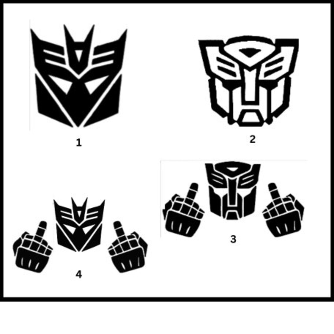 Transformers Car Stickers-vinyl Decals-cool Sticker-funny Sticker ...