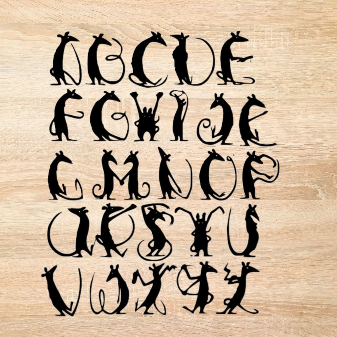 Rat Alphabet Stickers\ Decals \art Sticker - Etsy