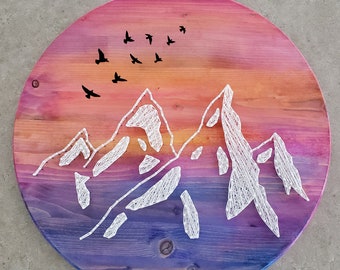 Sunset String Art | Etsy