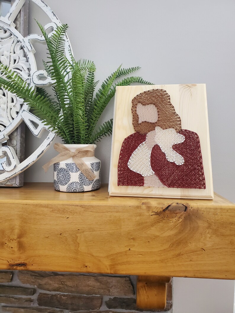Kindly Shepherd Jesus & Lamb String Art - Etsy