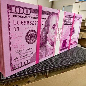 3D Giant Sculpture PINK Hundreds Big MONEY STACK - Etsy