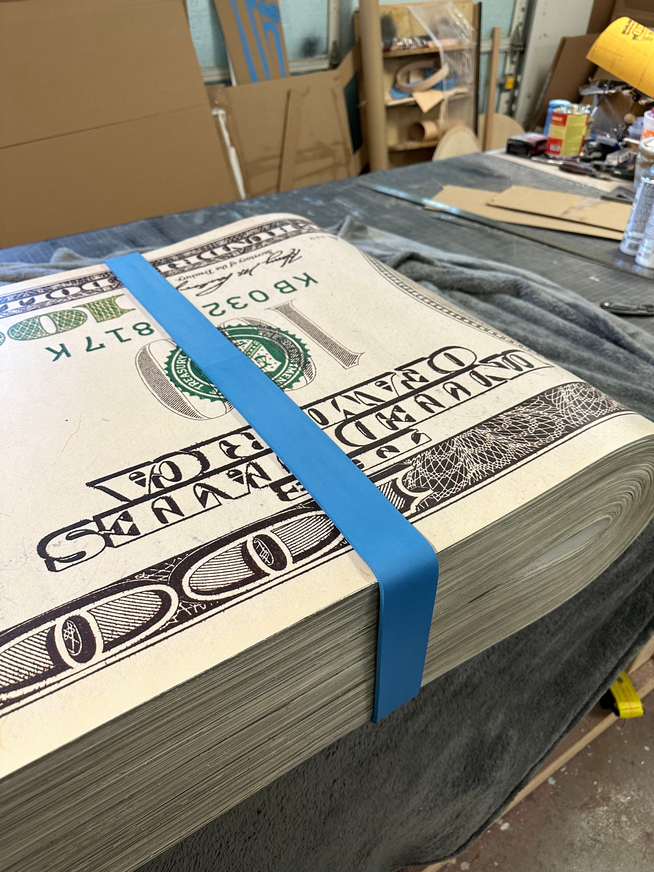 3D Giant Sculpture BIG MONEY WAD (old 100 Bill) by Peter Perlegas - Etsy