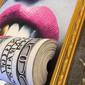 3D Wall Art Pink Money Lips Sculpture | Pop Art Wall Sculpture | Modern ...