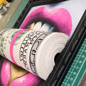 3D Wall Art Pink Money Lips Sculpture | Pop Art Wall Sculpture | Modern ...