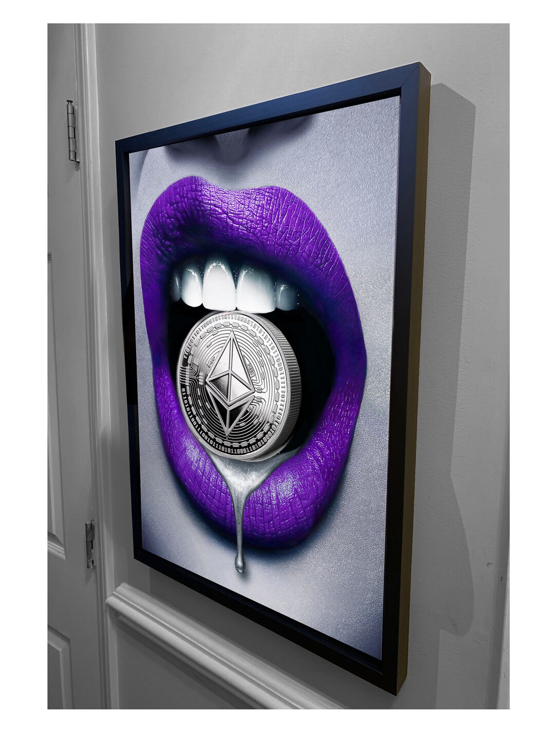 3D Sculpture Melting Ethereum Lips by Peter Perlegas - Etsy