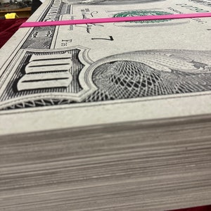 Giant 3D Money Stack Sculpture 80's Vintage 100 Dollar Bill - Etsy