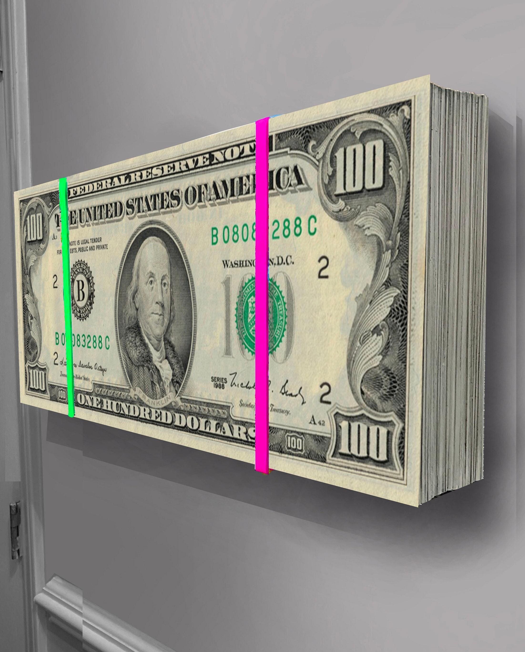 Giant 3D Money Stack Sculpture 80's Vintage 100 Dollar Bill - Etsy