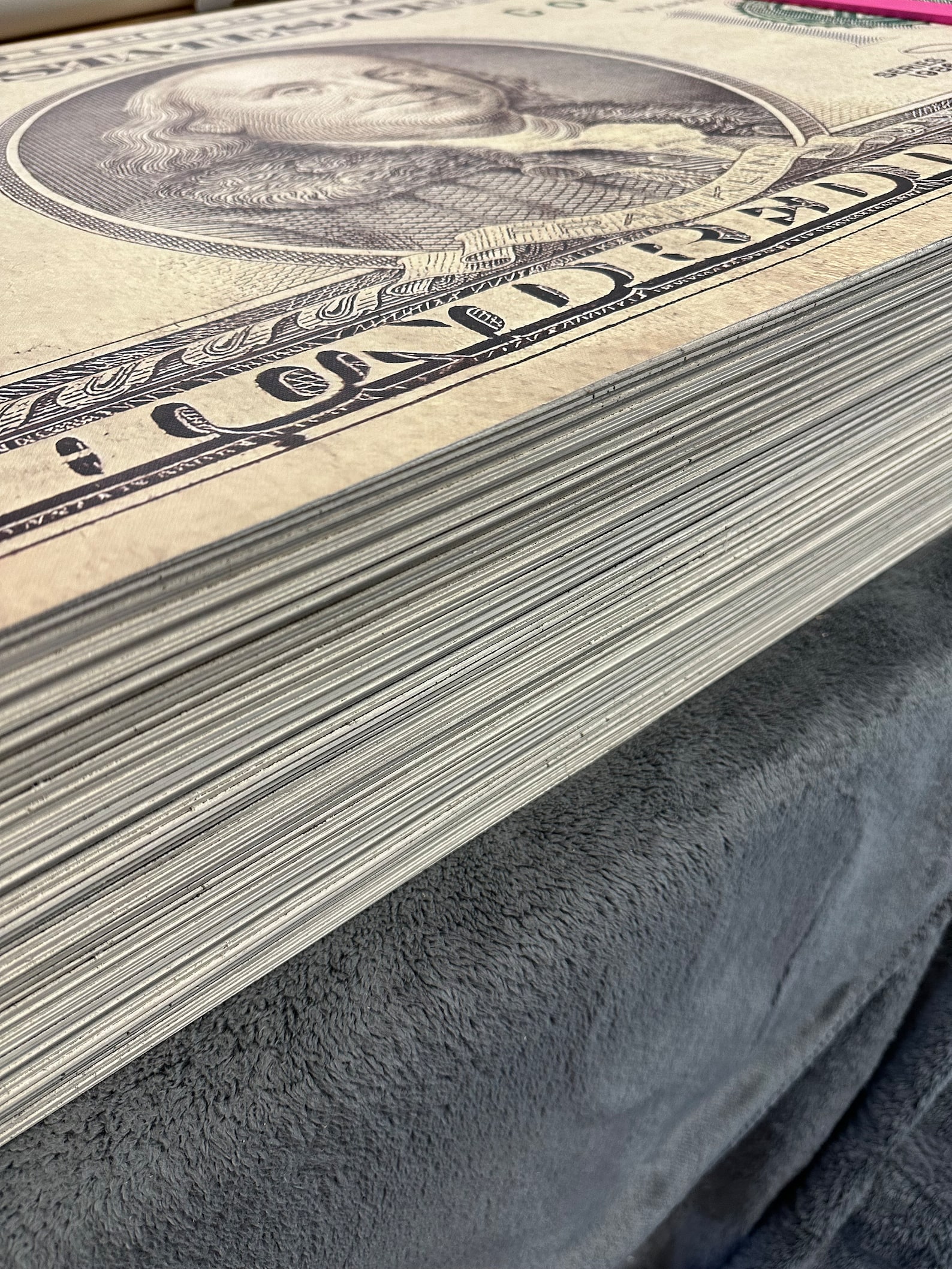 Giant 3D Money Stack Sculpture 80's Vintage 100 Dollar Bill - Etsy