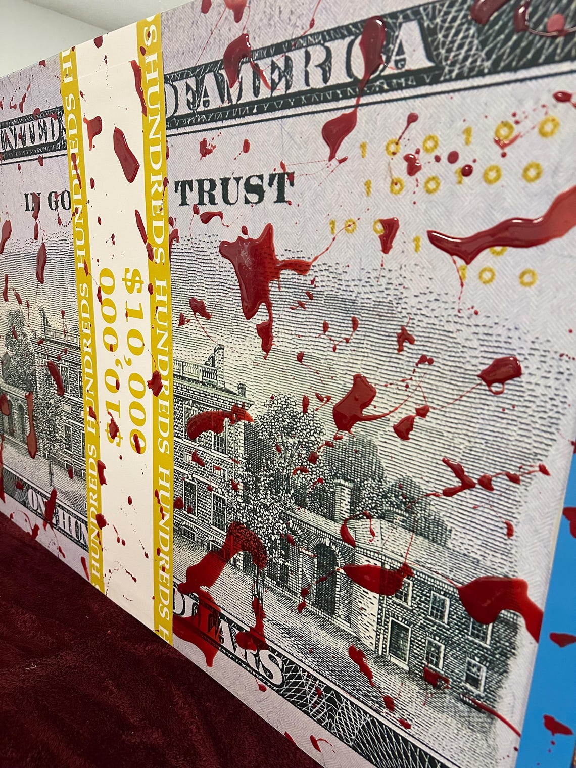 3D Giant Sculpture BIG Blood MONEY STACK Brick (new 100 Bill) - Etsy