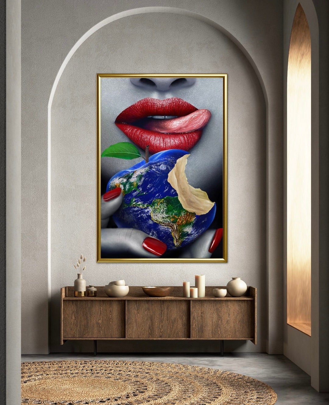 Original Oil Painting “the World is Your Apple” by Peter Perlegas - Etsy