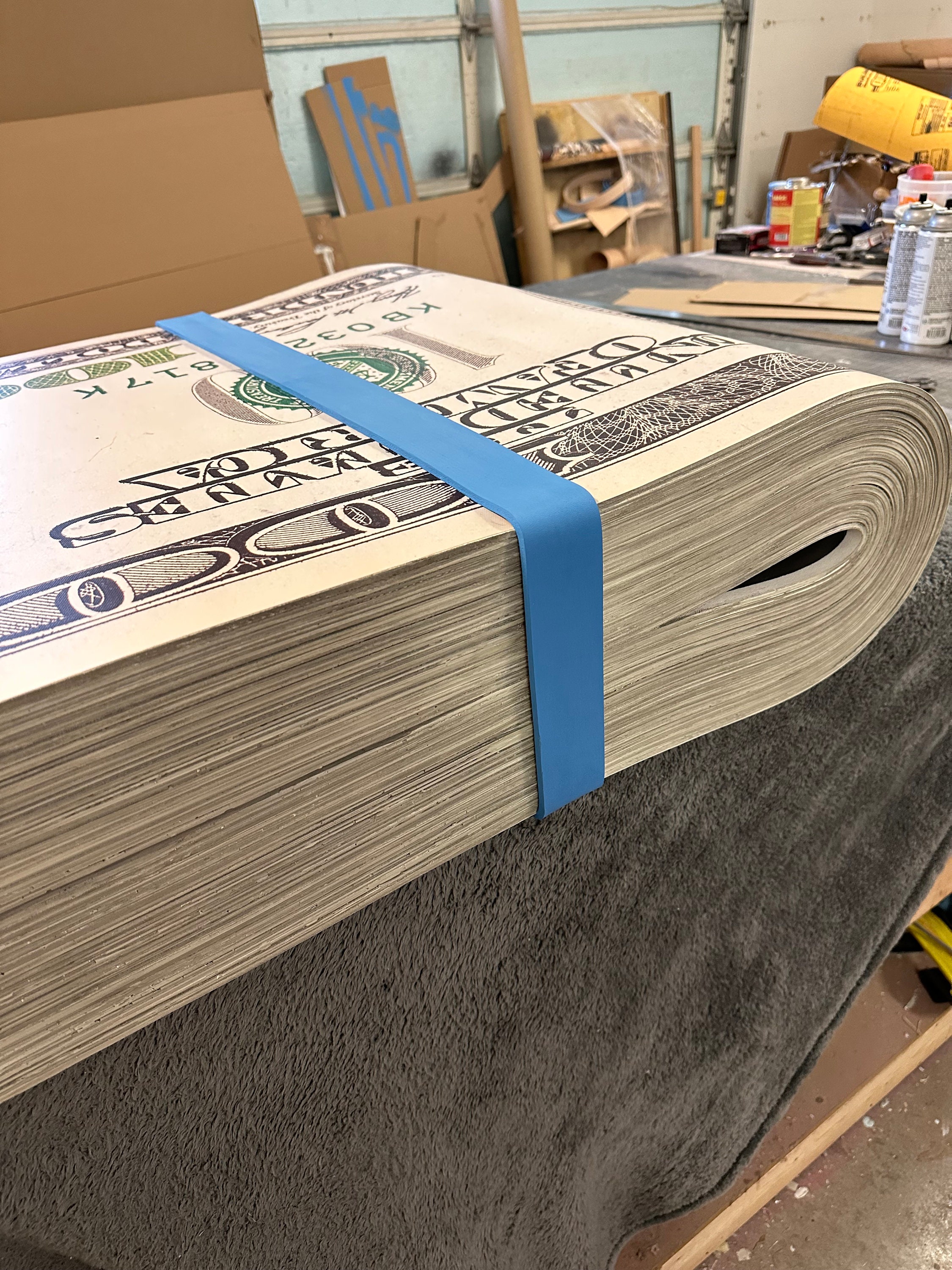 3D Giant Sculpture BIG MONEY WAD (old 100 Bill) by Peter Perlegas - Etsy UK