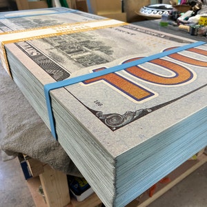 3D Giant Sculpture BIG MONEY STACK Brick (new 100 Bill) - Etsy